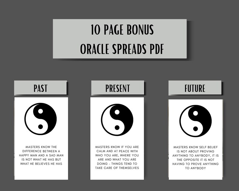 Printable Oracle Cards Self Mastery Oracle Deck Digital File 52 Cards ...