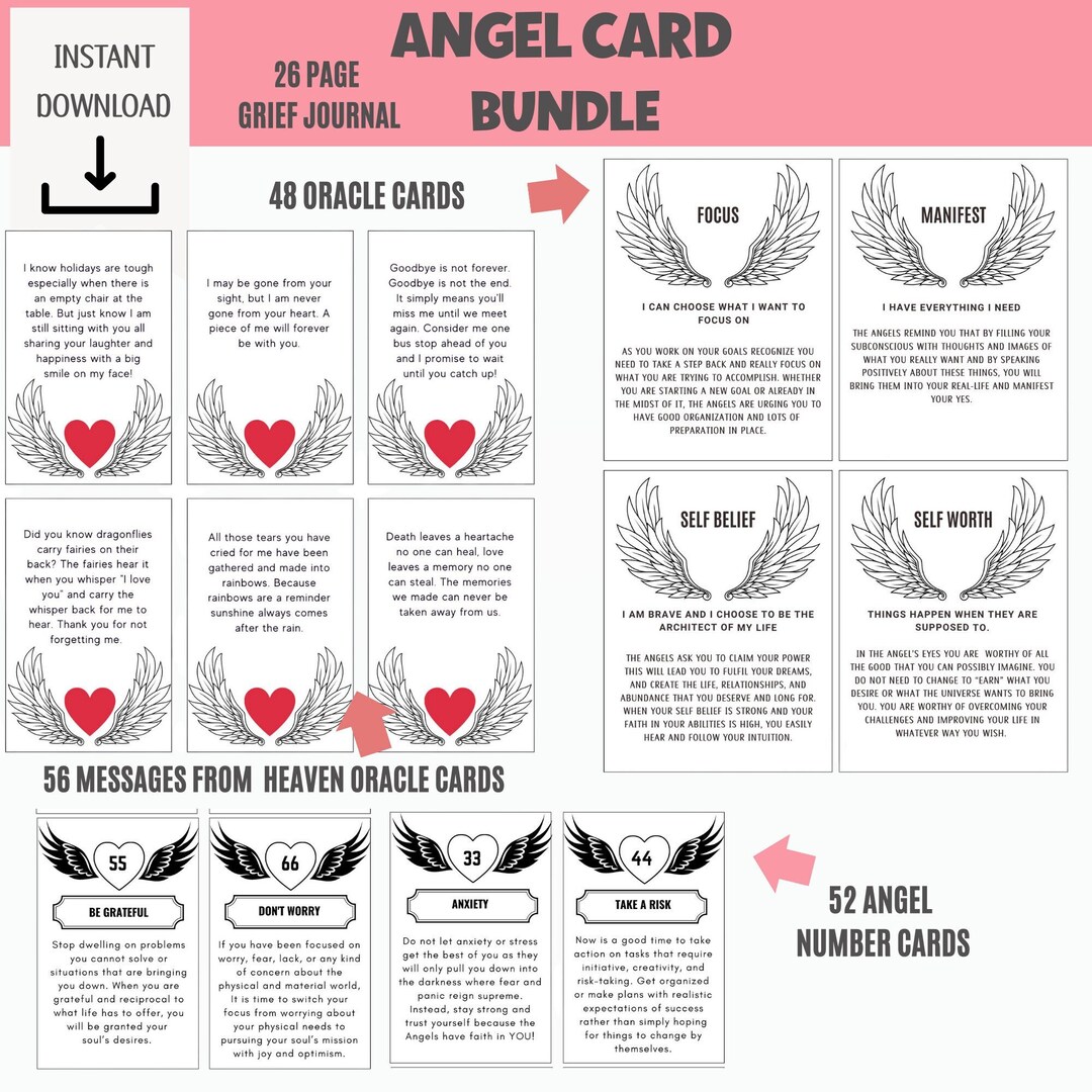 Angel Numbers Deck | Card Bundle | Angel Cards | Angel Messages - Etsy