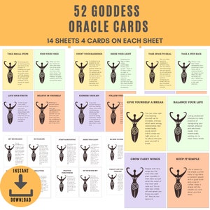 Create and Print Your Own Oracle Cards Printable Tarot Deck DYI Oracle ...