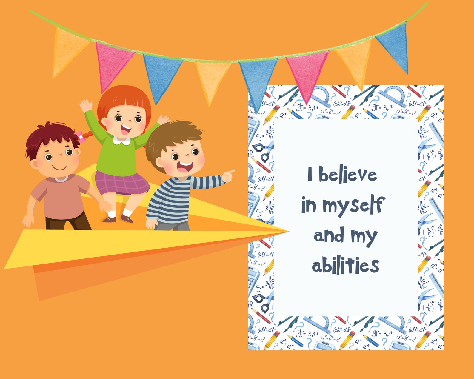 Positive Affirmation Cards School, Kids Back to School Affirmation ...