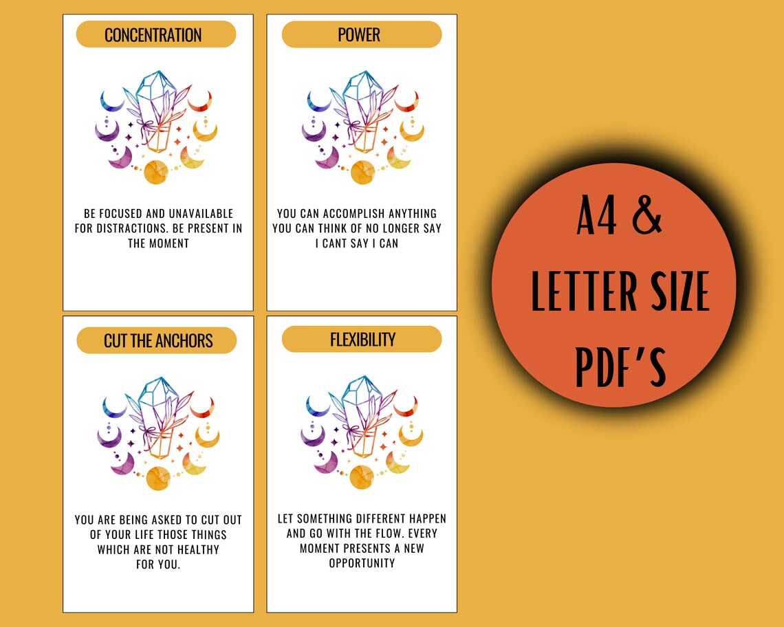 Create and Print Your Own Oracle Cards Printable Tarot Deck DYI Oracle ...