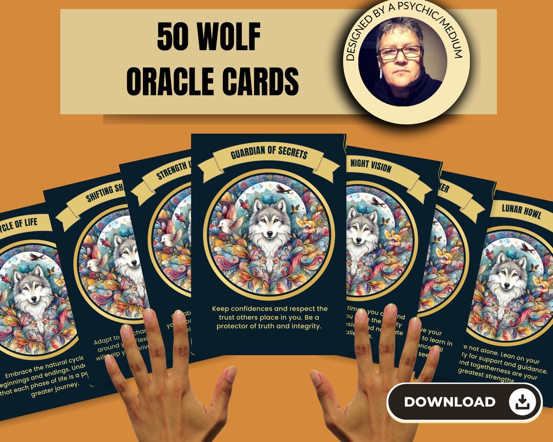 Oracle Cards Printable, Spirit Animal Oracle Deck, Spiritual Guidance ...