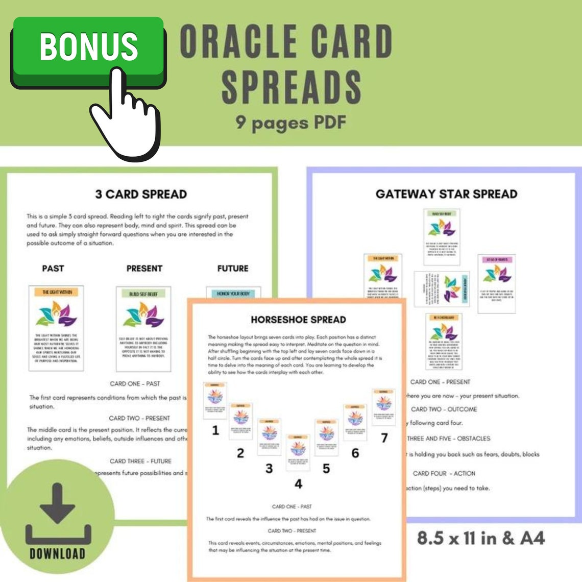 Create and Print Your Own Oracle Cards Printable Tarot Deck DYI Oracle ...