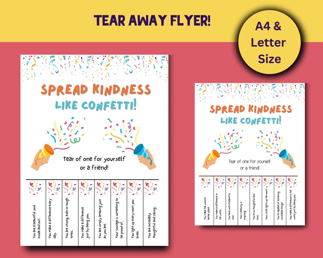 Tear off Flyer - Positive Affirmations for Bulletin Board - Compliments ...