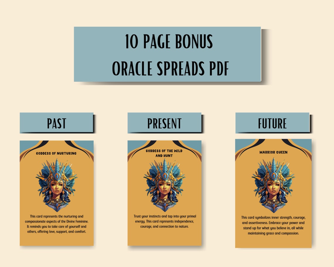 Printable Oracle Cards, Oracle Deck, Digital Oracle Cards, Create Your ...