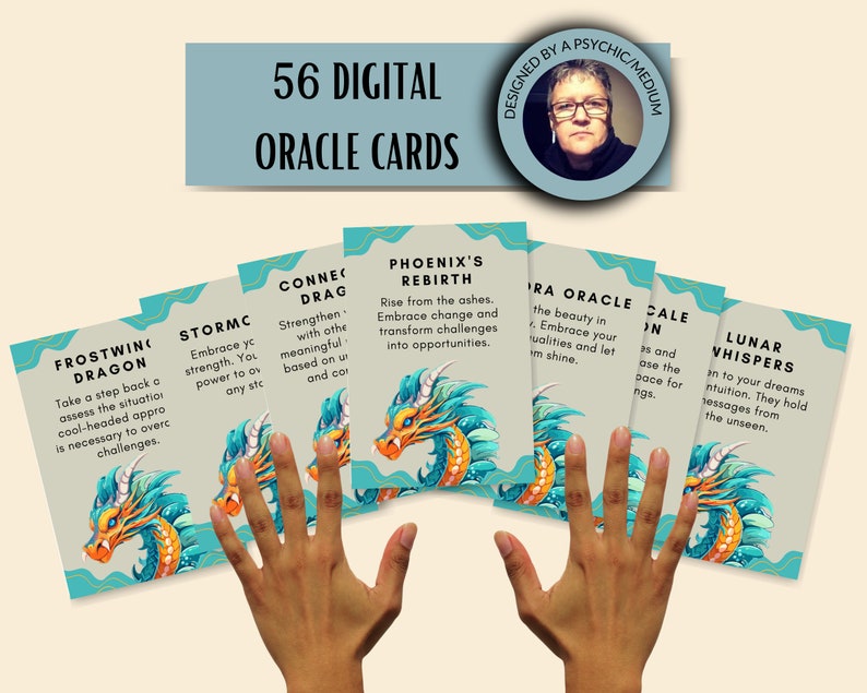 Printable Oracle Cards, Oracle Deck, Digital Oracle Cards, Create Your ...