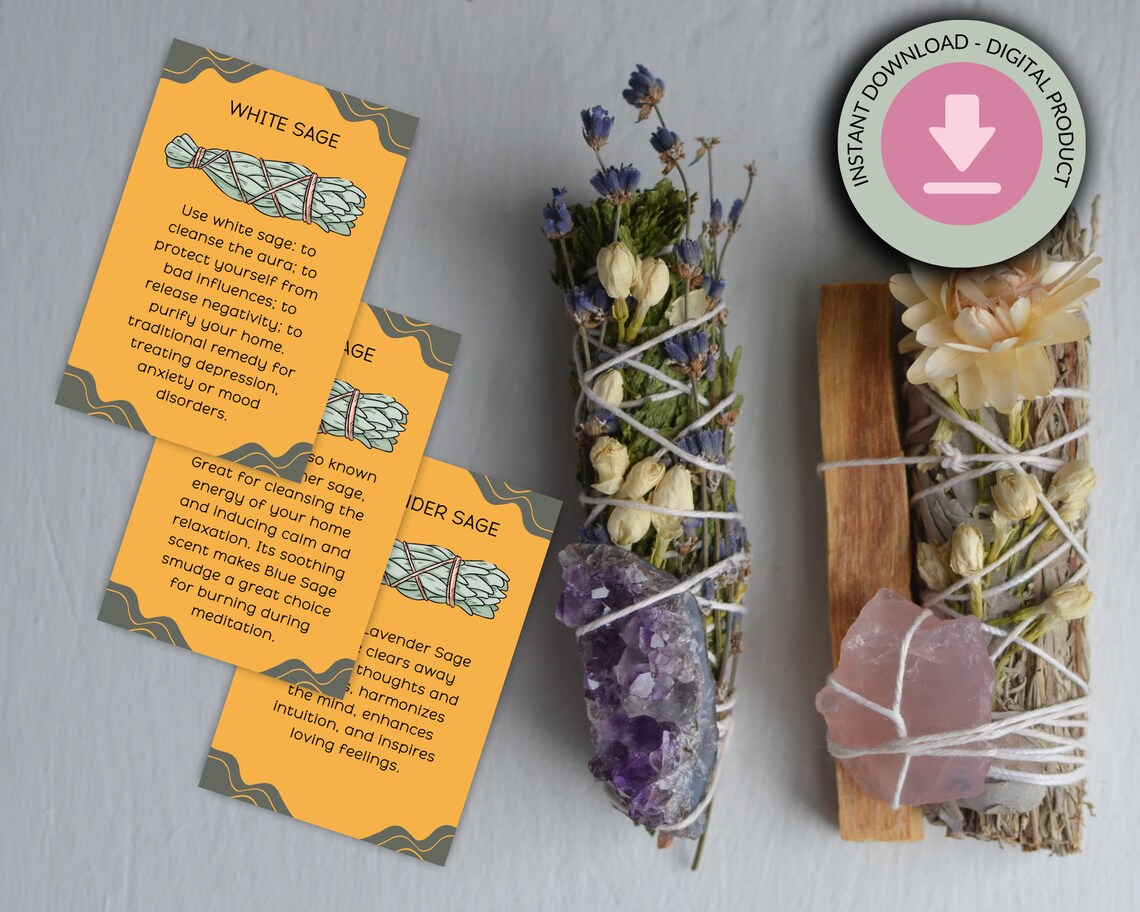 Smudging for Beginners,printable Smudging Prayer Cards,smudging Guide ...