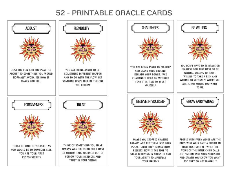 Printable Oracle Cards Printable Indie Oracle Deck Digital - Etsy