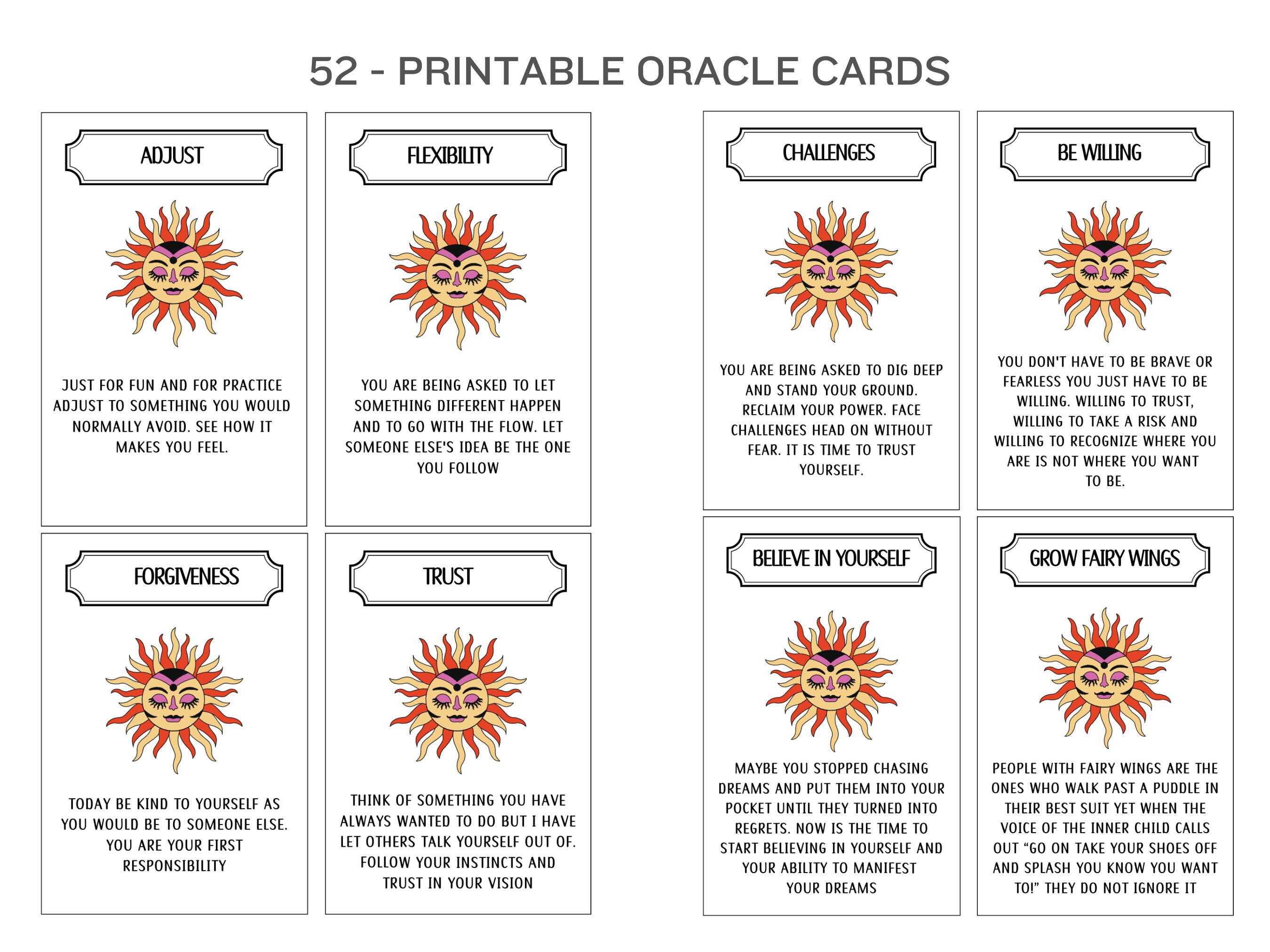 Printable Oracle Cards Printable Indie Oracle Deck Digital - Etsy Australia