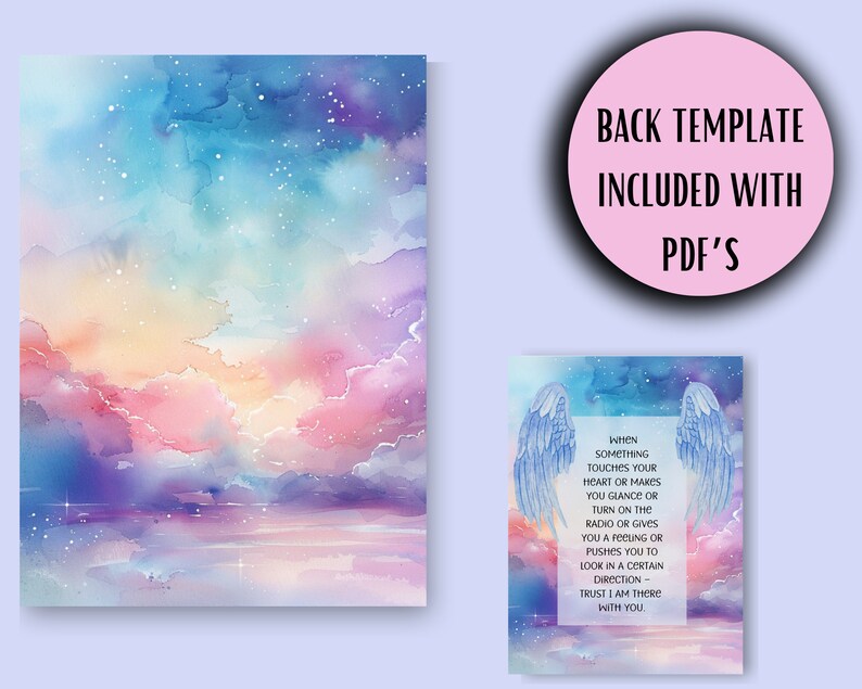 Grief Cards, Printable Oracle Cards, Lost Loved One Sympathy Gift ...