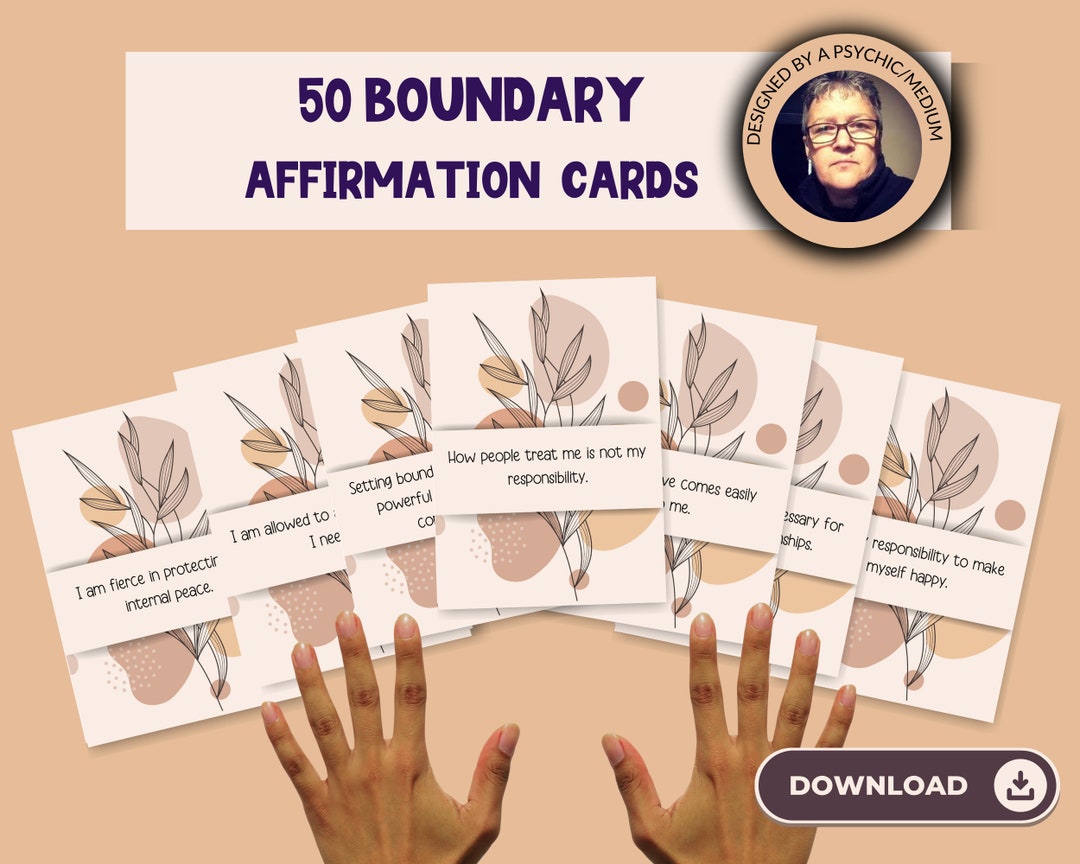 Boundary Affirmations Printable Affirmations Therapy Tools Setting ...