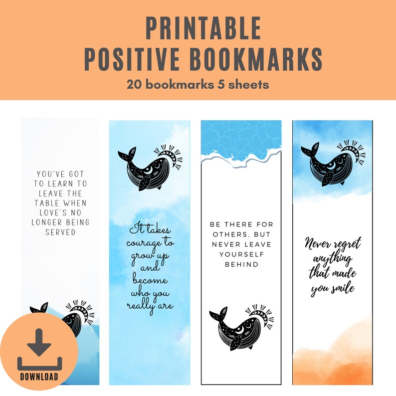Printable Motivational Bookmarks | Positive Affirmation Bookmarks ...