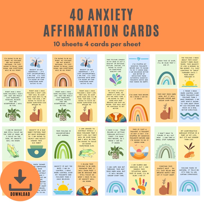 Motivational Cards | Mindfulness Cards | Therapy Office Decor | Therapy ...