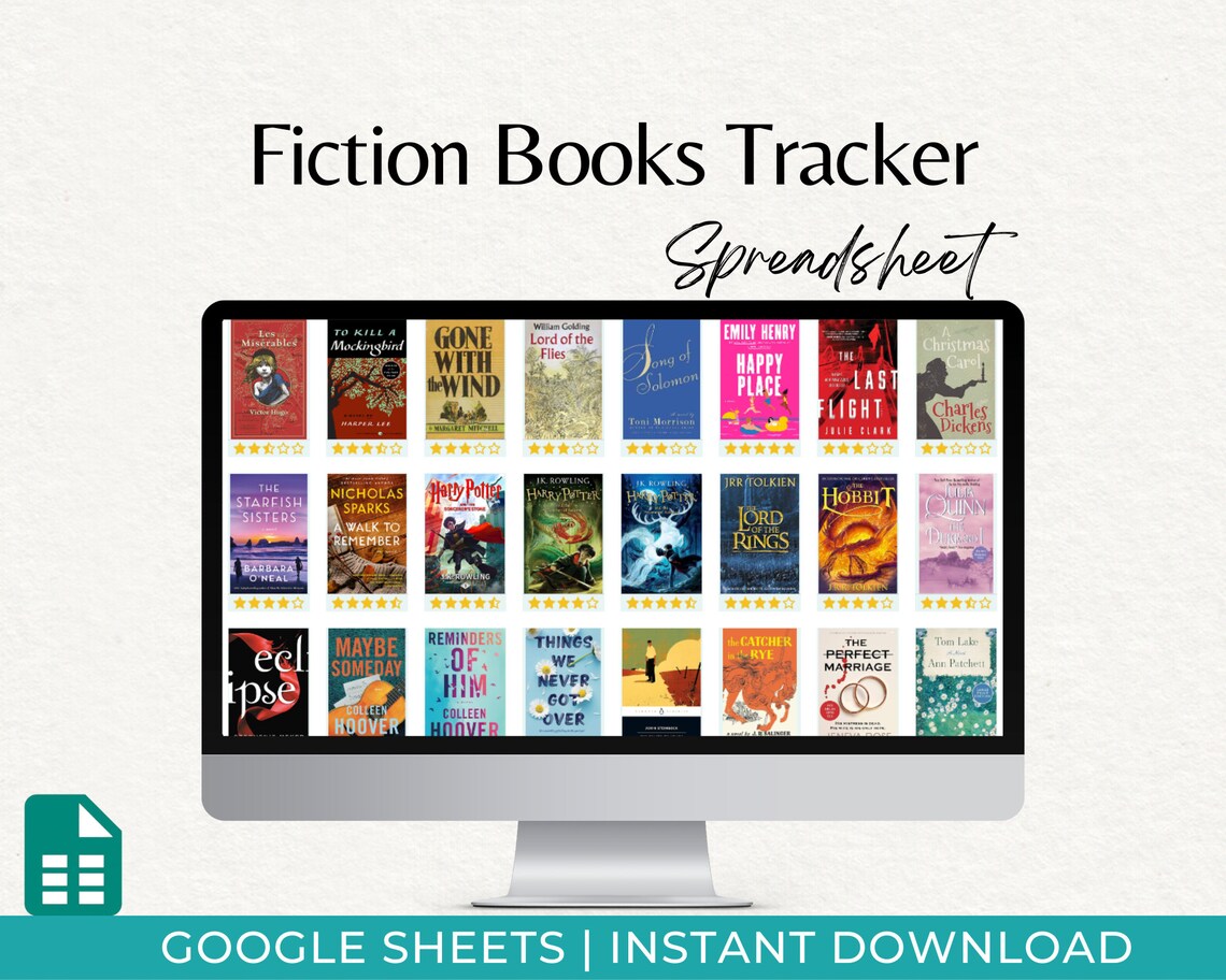 Book Tracker Spreadsheet, Reading Tracker Google Sheets, Books Read ...