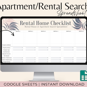 Apartment Hunting Spreadsheet, House Hunting Checklist, Apartment ...