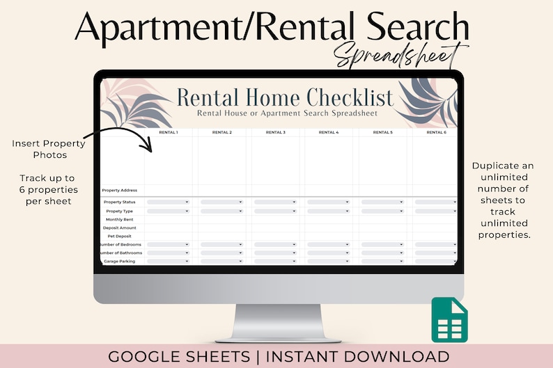 Apartment Hunting Spreadsheet, House Hunting Checklist, Apartment ...