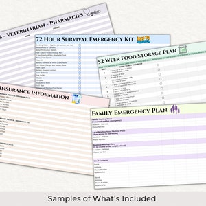 Emergency Preparedness Checklist, Emergency Spreadsheet, Emergency ...