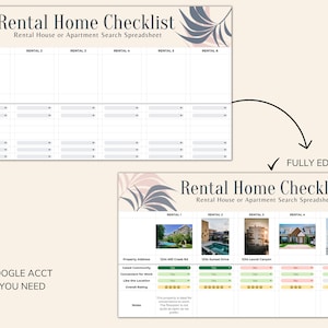 Apartment Hunting Spreadsheet, House Hunting Checklist, Apartment ...