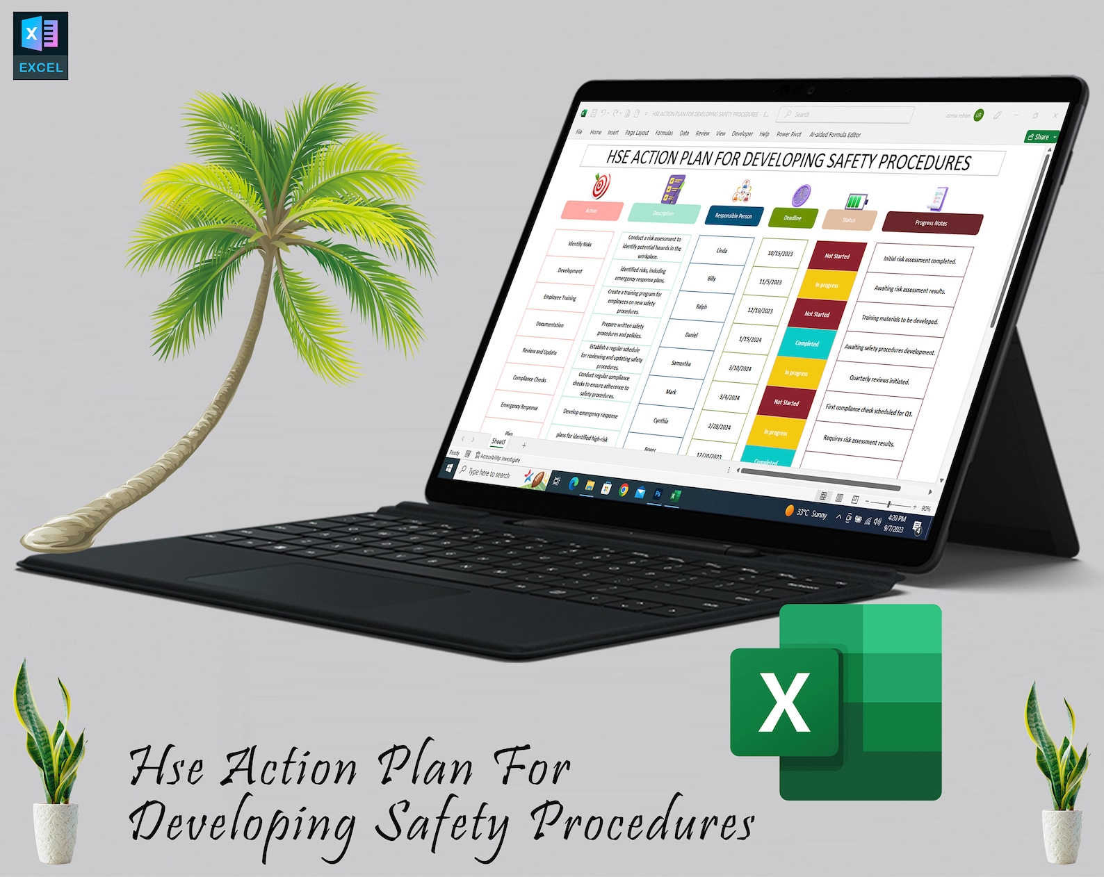 HSE Action Plan for Developing Safety Procedures | HSE SOP | Health and ...