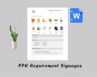 PPE Requirement Signages Sticker | Health and Safety | Personal ...