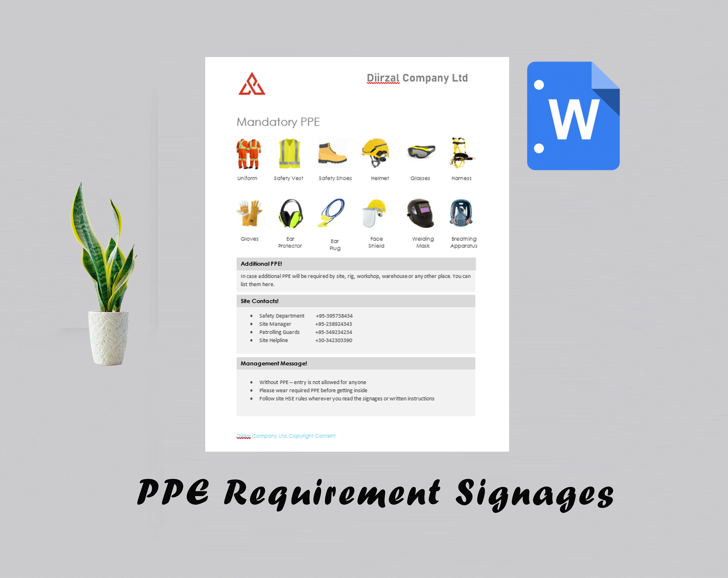 PPE Requirement Signages Sticker | Health and Safety | Personal ...