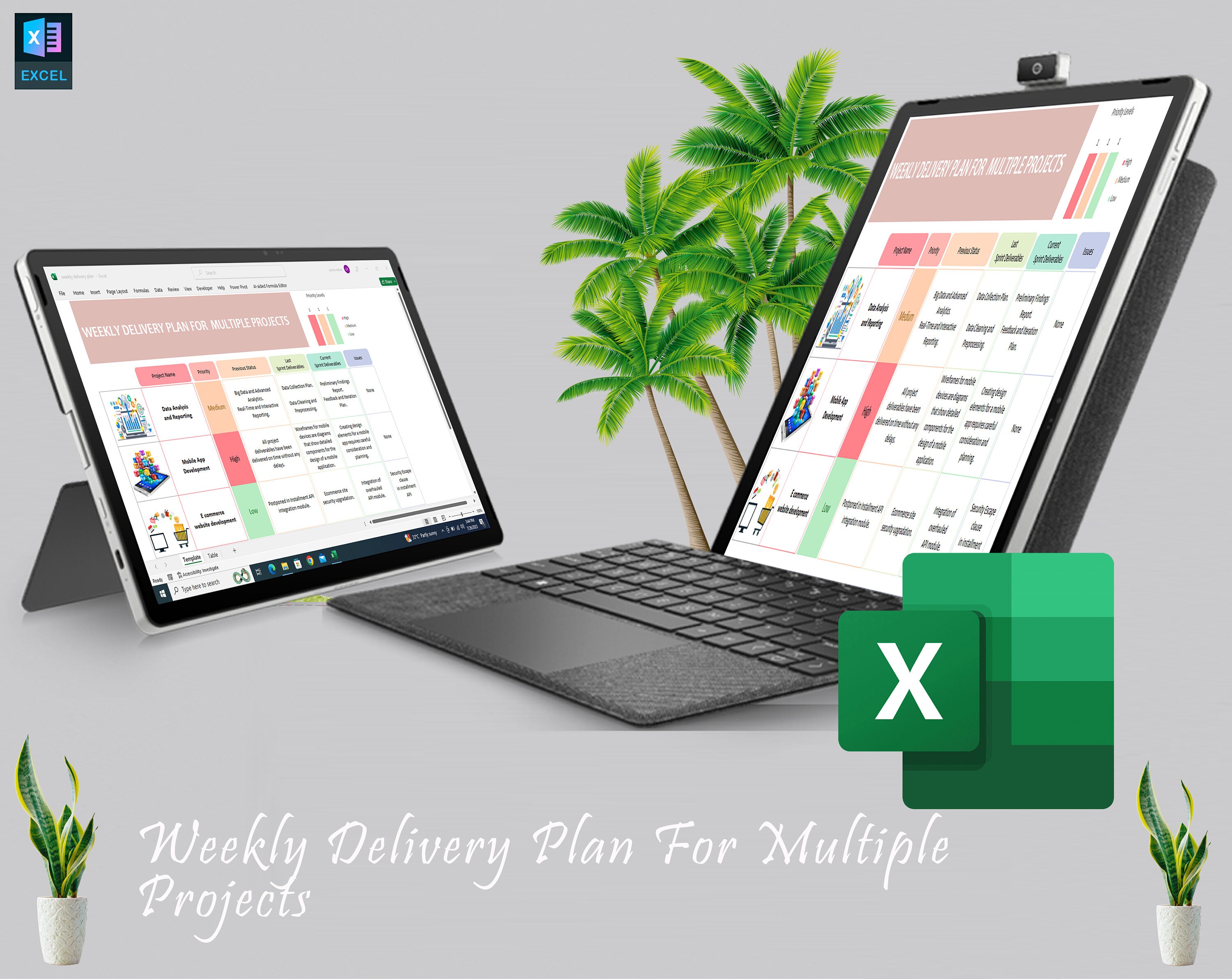 Multiple Projects Weekly Report Template | Project Management | Multi ...