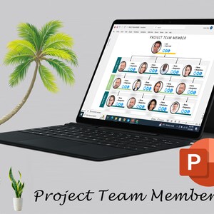 Project Team Members Chart | Project Management Template | Project ...