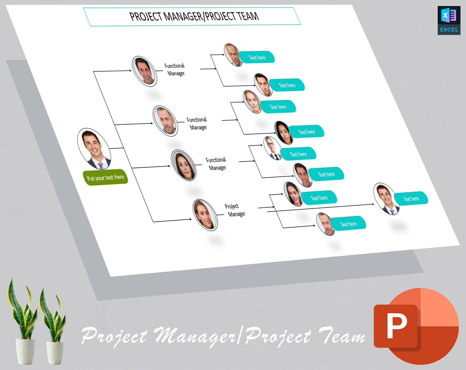 Project Organization Chart Template | Project Management | Project Org ...