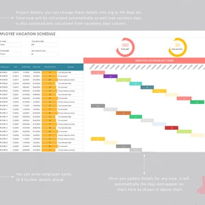 Employees Vacation Schedule Template | Vacation Tracking | Leave ...