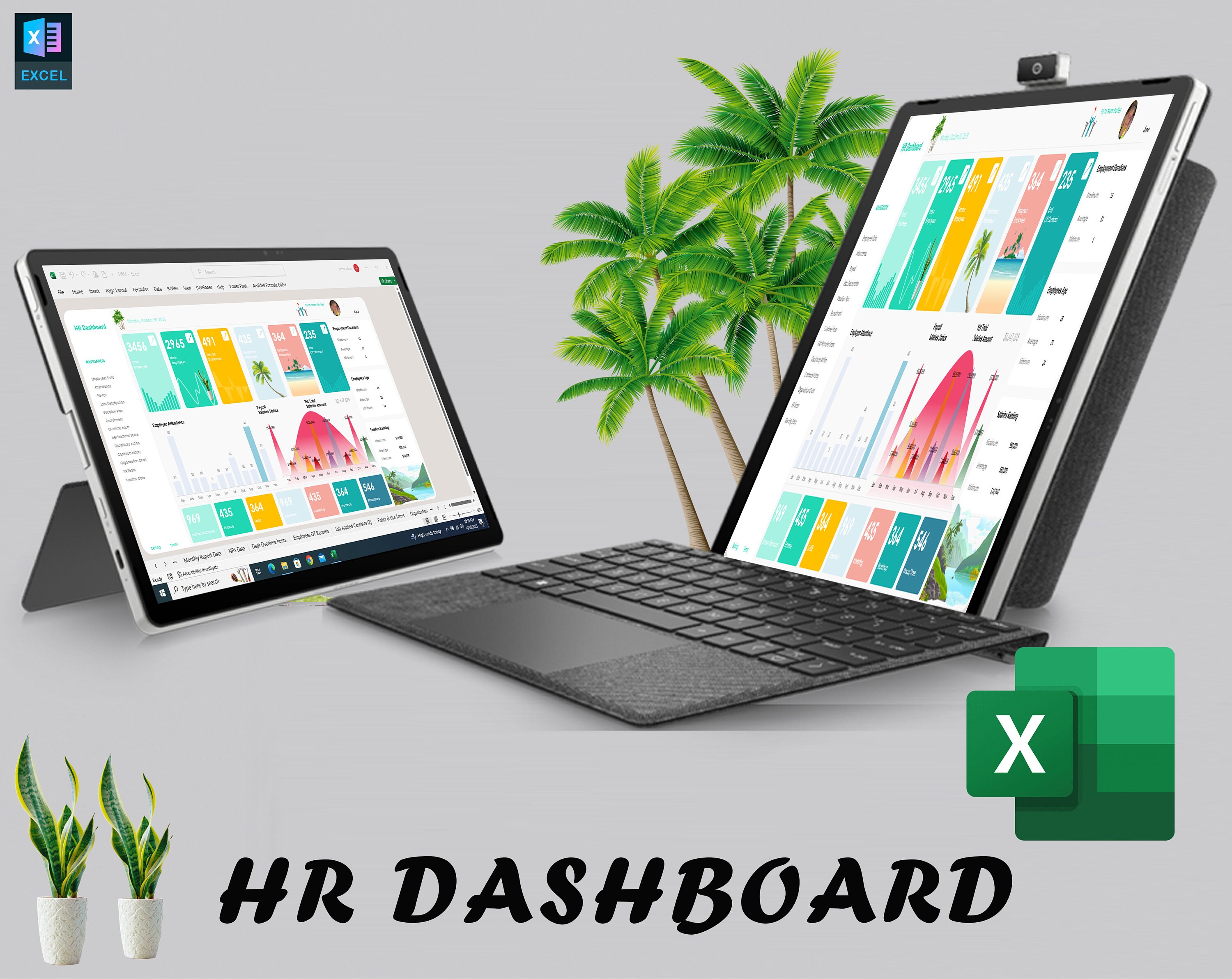 HR Dashboard | Human Resources Microsoft Excel Template | Human ...
