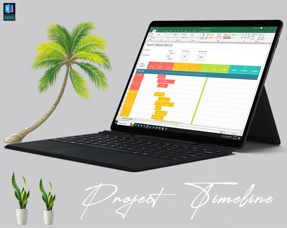 Project Timeline Template | Project Management System | Project ...
