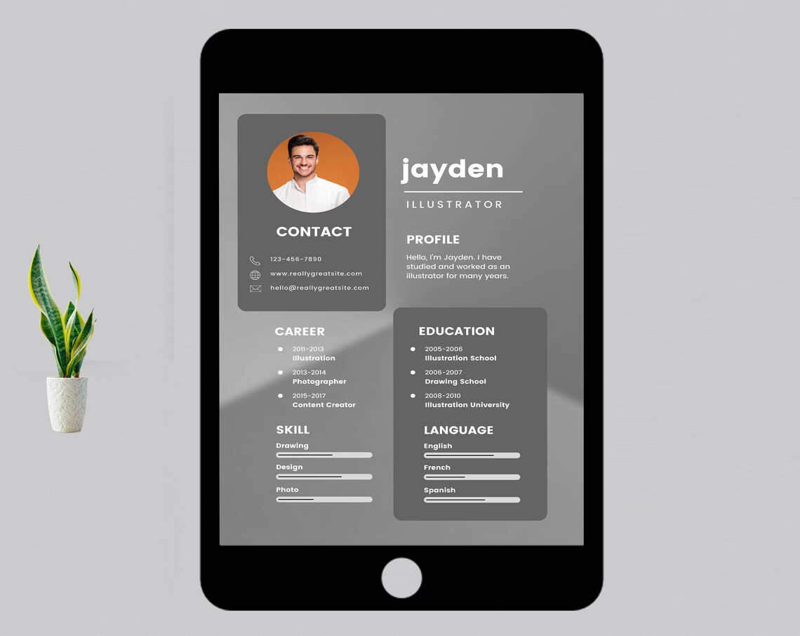 Illustrator Resume Template Simple Resume Professional Resume ...
