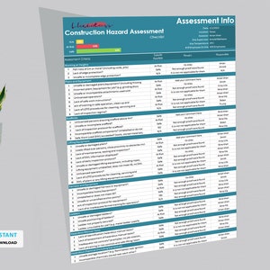 Construction Hazard Assessment Checklist Template | Construction Safety ...