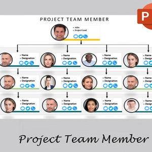 Project Team Members Chart | Project Management Template | Project ...