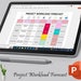 Project Workload Forecast Template Project Management Work Task Planner ...