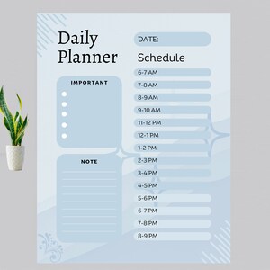 Daily Planner Printable | Daily Planner Template | Daily Planner ...