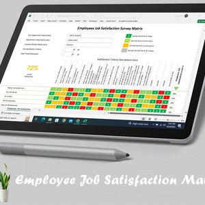 Employee Job Satisfaction Matrix Ultimate HR Excel Templates Assessment ...