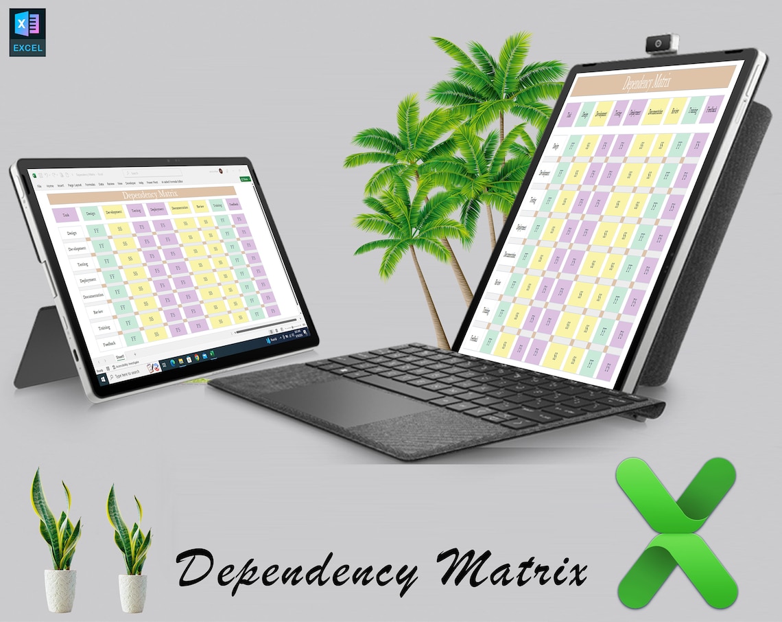 Dependency Matrix |responsibility Matrix Excel |fully Editable ...