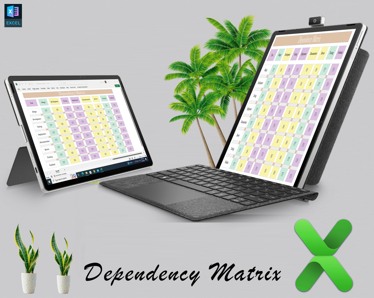 Dependency Matrix |responsibility Matrix Excel |fully Editable ...
