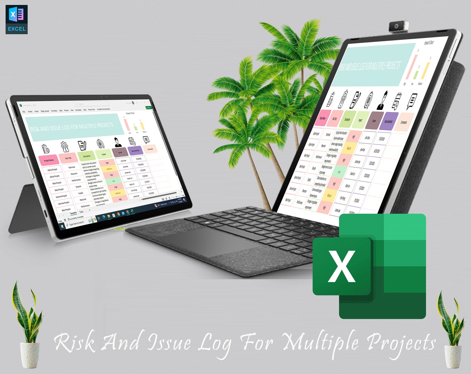 Multiple Projects Risk & Issues Tracking Matrix and Register Template ...