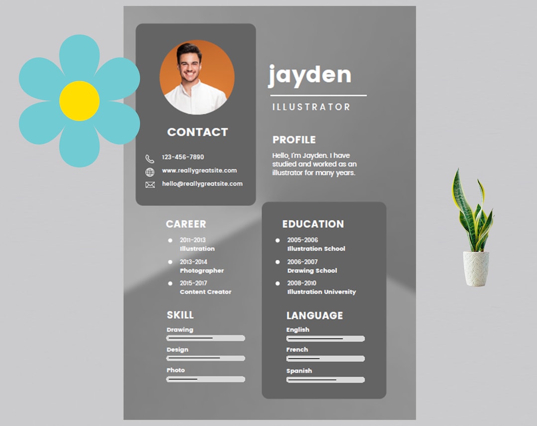 Illustrator Resume Template | Simple Resume | Professional Resume ...