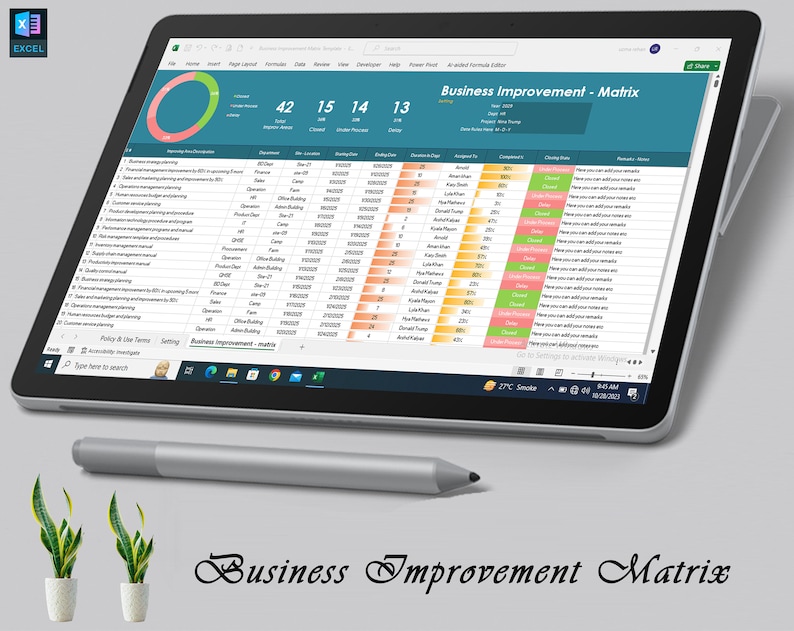 Business Improvement Matrix | Business Process Improvement ...