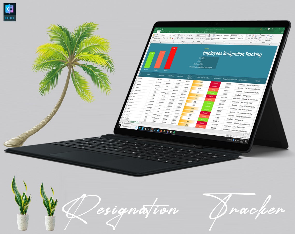 Employee Resignation Tracking Matrix Template | Human Resources ...
