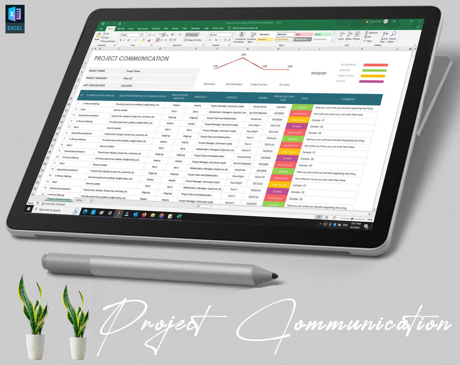 Project Communication Tracker | Communication Log | Client ...