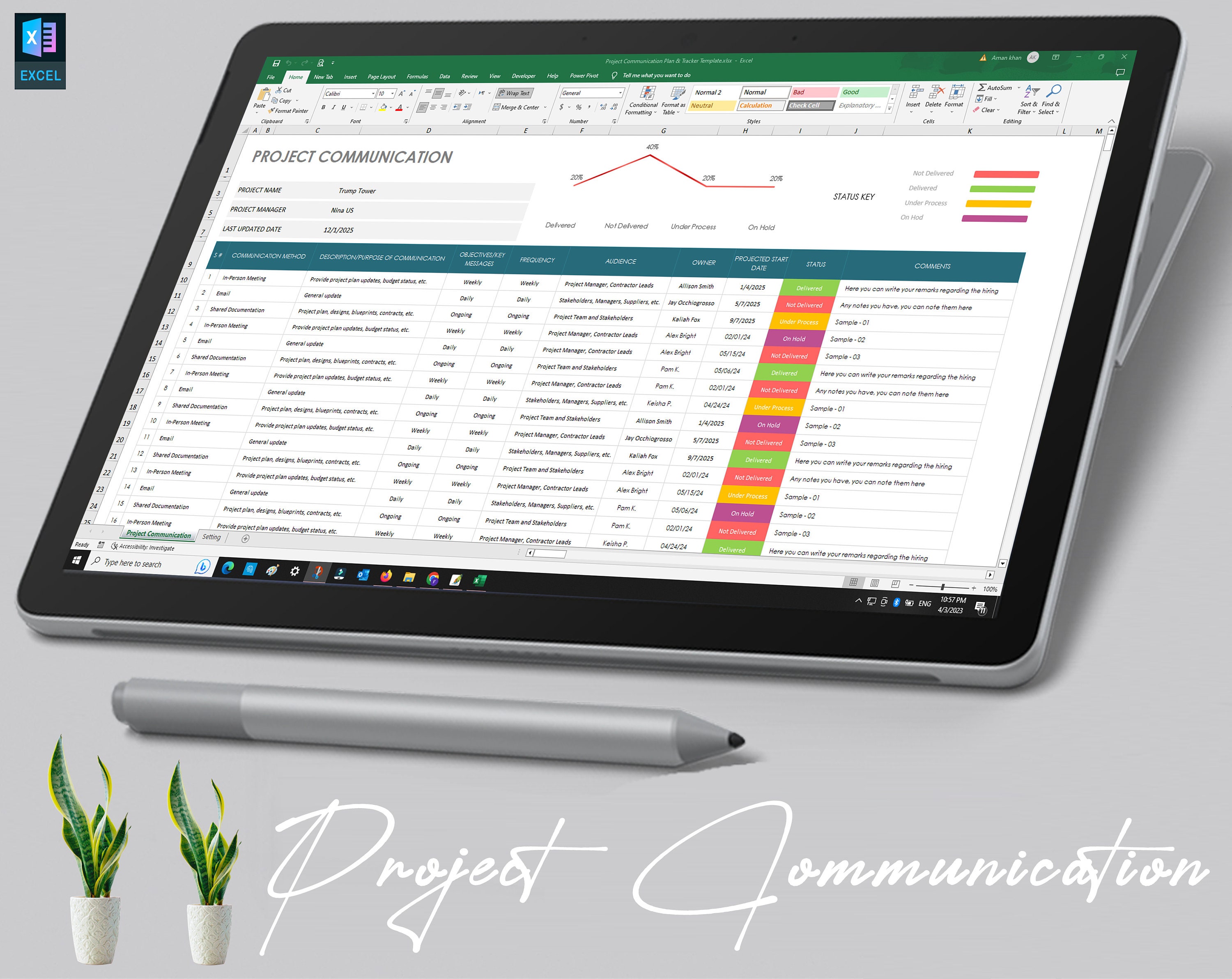 Project Communication Tracker | Communication Log | Client ...
