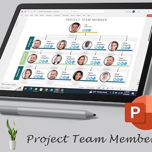 Project Team Members Chart | Project Management Template | Project ...