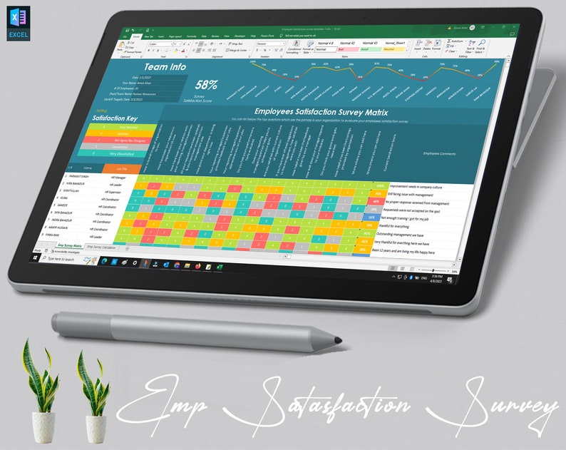 Employee Satisfaction Survey Matrix | Job Satisfaction | Workplace ...