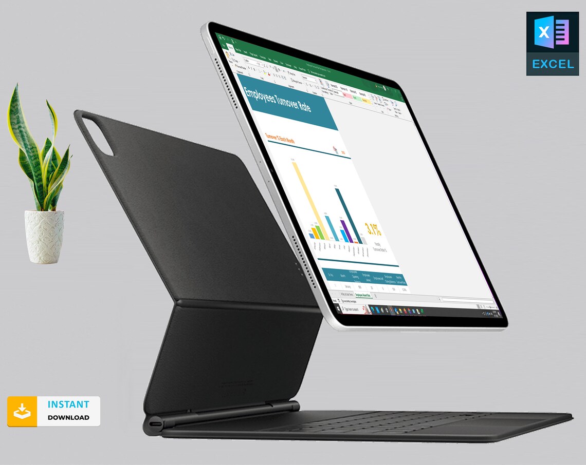 Employees Turnover Rate Template | Human Resources Form | HR Excel ...