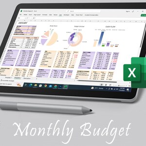Monthly Budget Template | Personal Budget Microsoft Excel Template ...