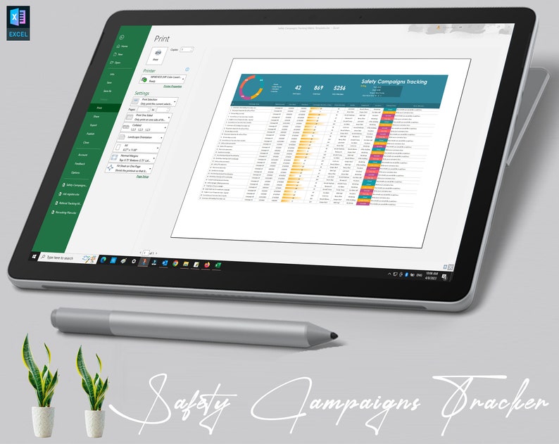 HSE Campaigns Tracking Matrix Template | Safety Campaigns | Safety ...